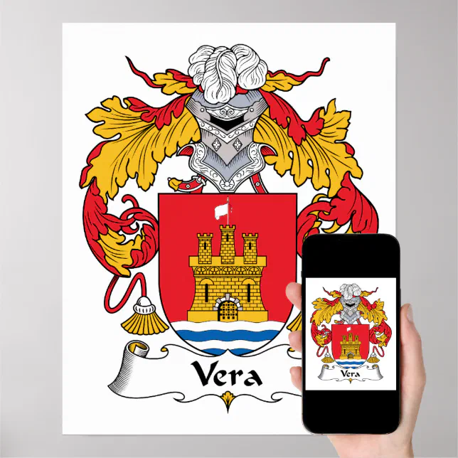 Póster Vera Family Crest | Zazzle.es