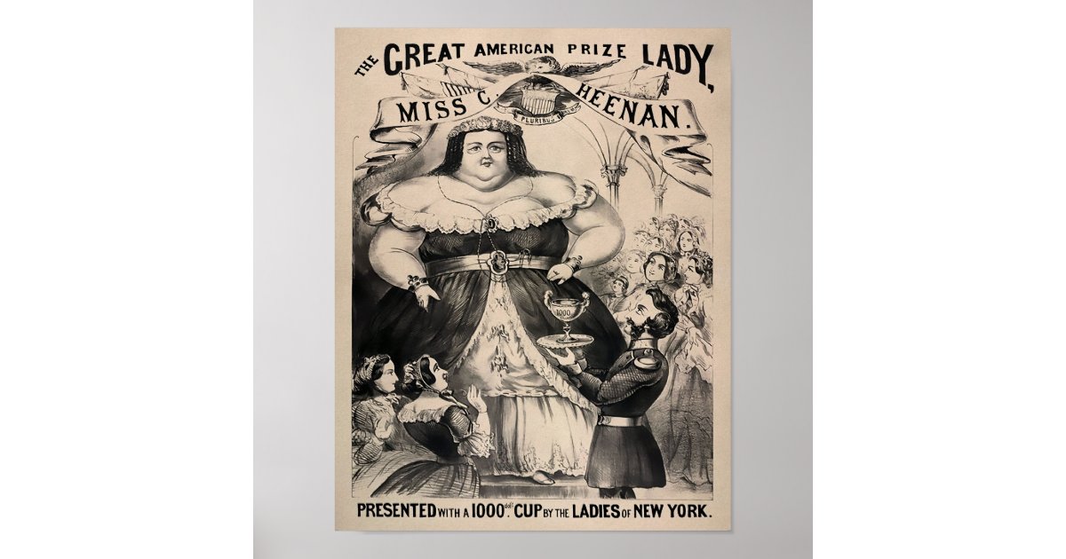 Póster Vintage "The Fat Lady" Poster | Zazzle.es