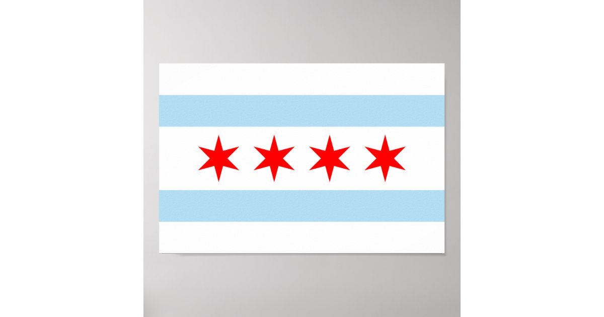Posters de la Bandera de Chicago | Zazzle.es