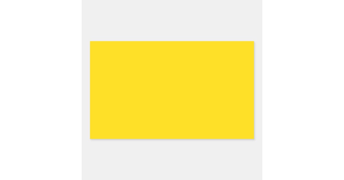 Rectángulo amarillo del color pegatina rectangular | Zazzle