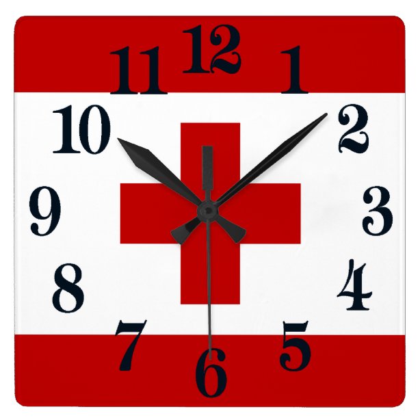 Relojes de pared Cruz Roja | Zazzle.es