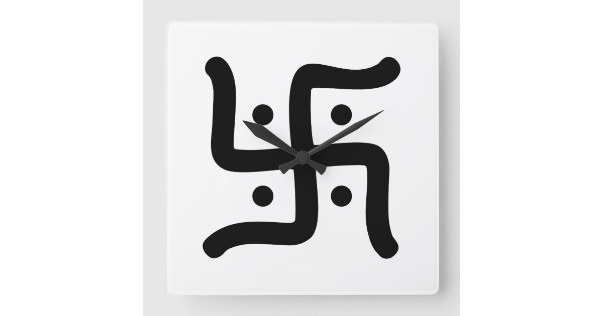 Reloj Cuadrado símbolo hindú tradicional de la esvástica hindú re ...