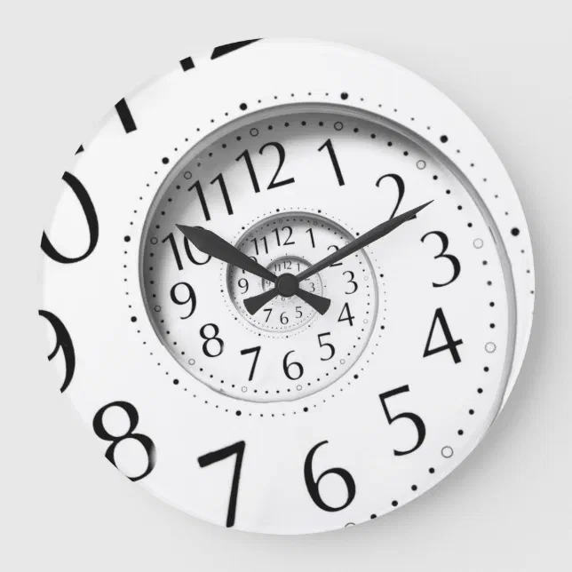 Reloj de pared infinito de espiral de tiempo abstr | Zazzle.es