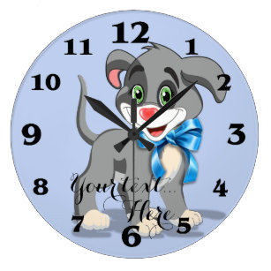 Relojes de pared Perro Perrito Lindo Del Dibujo Animado | Zazzle.es