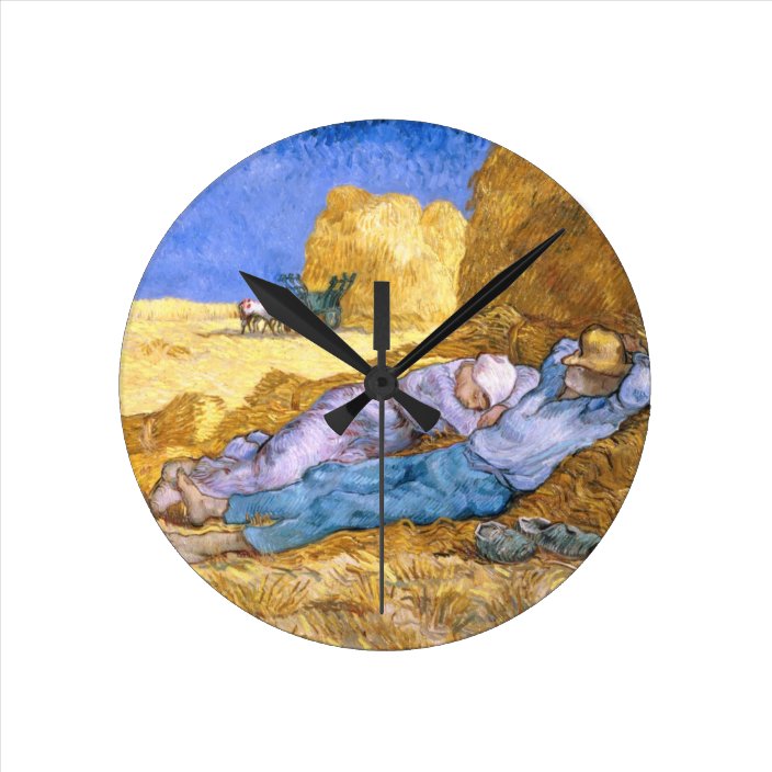 Reloj Redondo Mediano Mediodía de Vincent van Gogh el |, la siesta ...