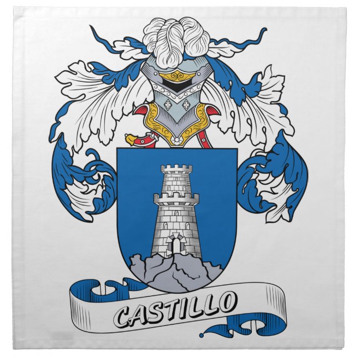 Servilleta De Tela Escudo de la familia de Castillo | Zazzle.es