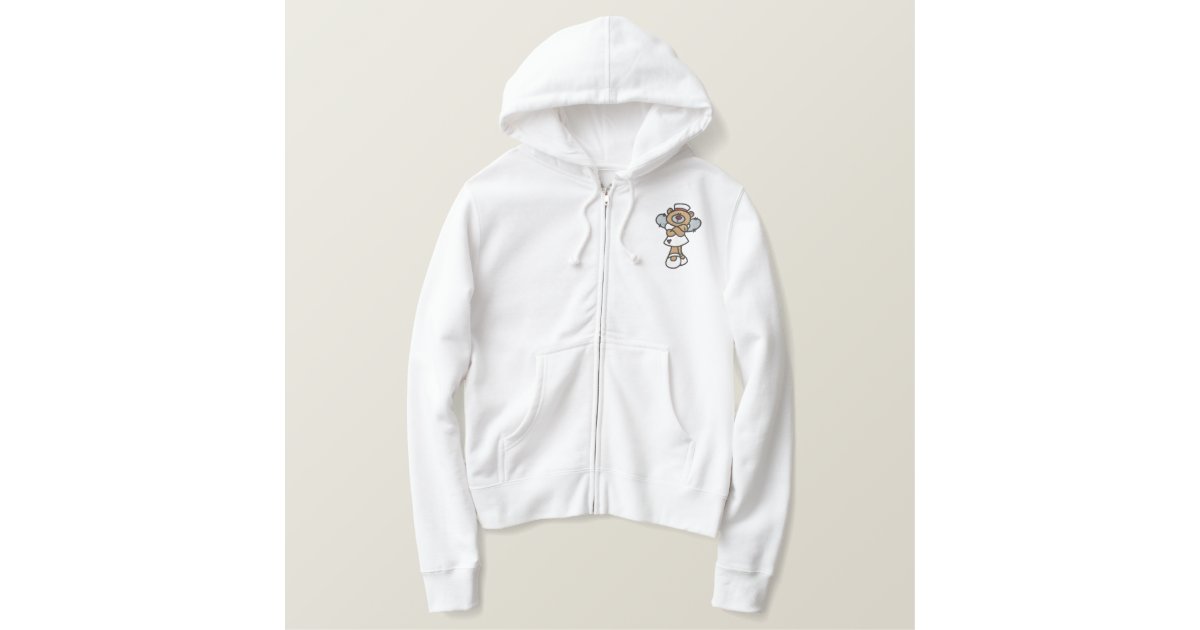 Sudadera Bordada Con Capucha Ángel de la enfermera | Zazzle.es