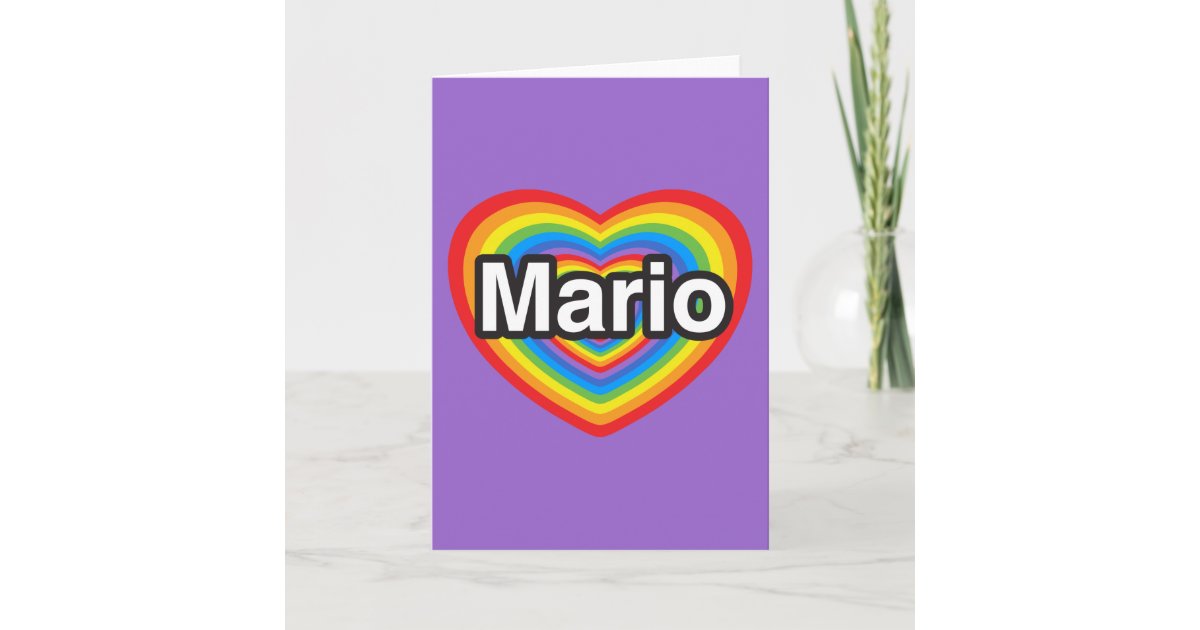 Tarjeta Amo a Mario. Te amo, Mario. Corazón | Zazzle.es