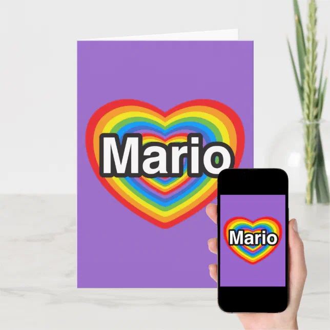 Tarjeta Amo a Mario. Te amo, Mario. Corazón | Zazzle.es