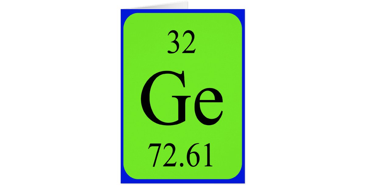 Tarjeta de elemento 32 - Germanium | Zazzle.es