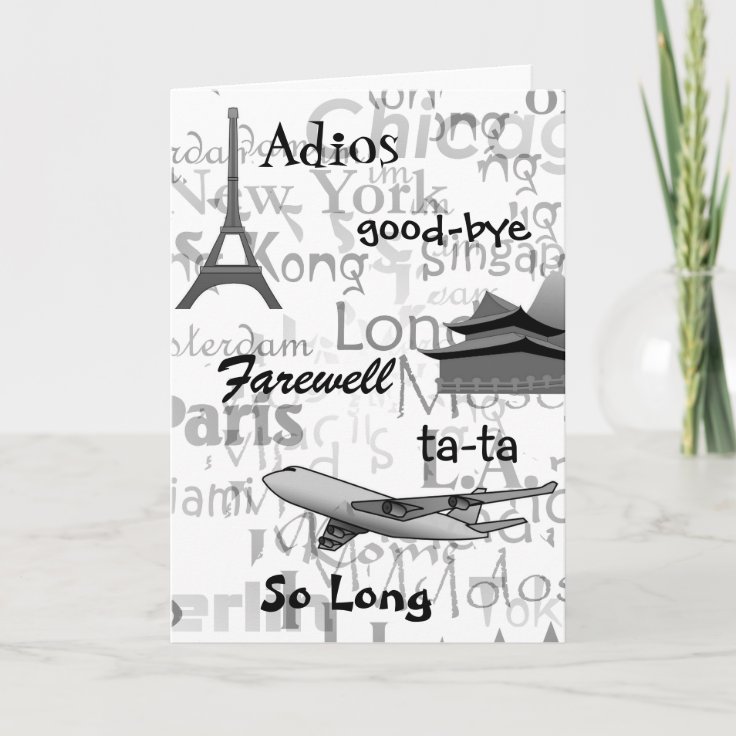 Tarjeta de felicitación de despedida | Zazzle.es