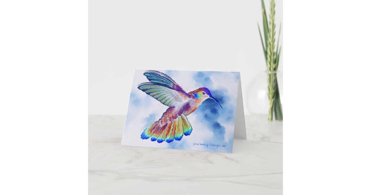 Tarjeta de felicitación del colibrí | Zazzle.es