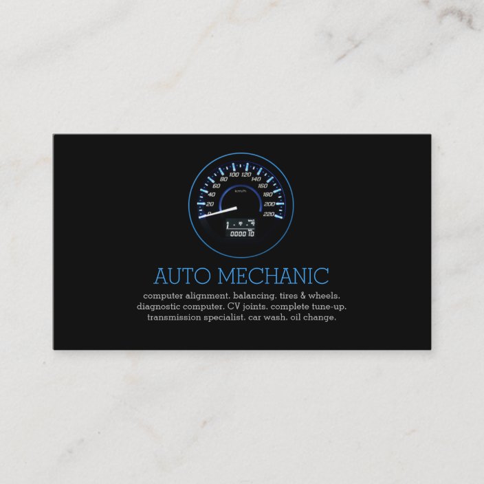 Tarjeta de presentación de Black Auto Mechanic Ser | Zazzle.es