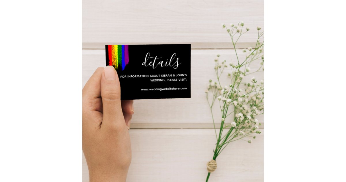 Tarjeta De Recepción Detalles del Boda de la bandera de Orgullo de Pain ...