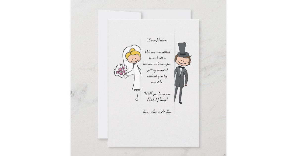 Tarjeta de solicitud de novia y fiesta de novias d | Zazzle.es