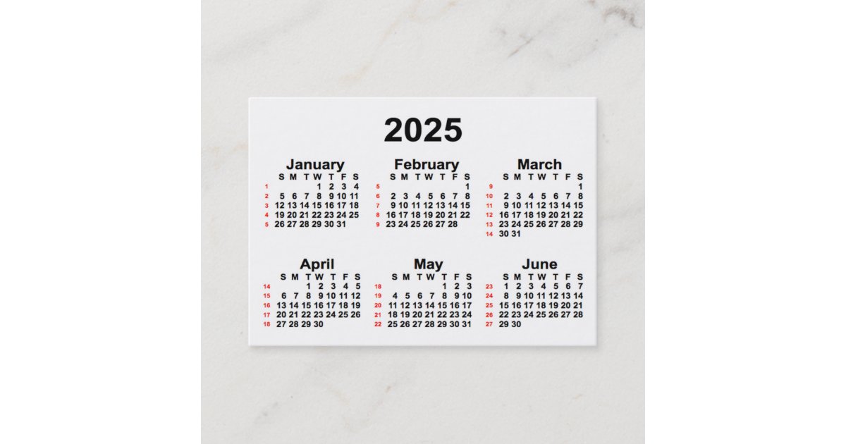 Tarjeta De Visita Calendario blanco de 52 semanas 2025 de Janz Busin ...