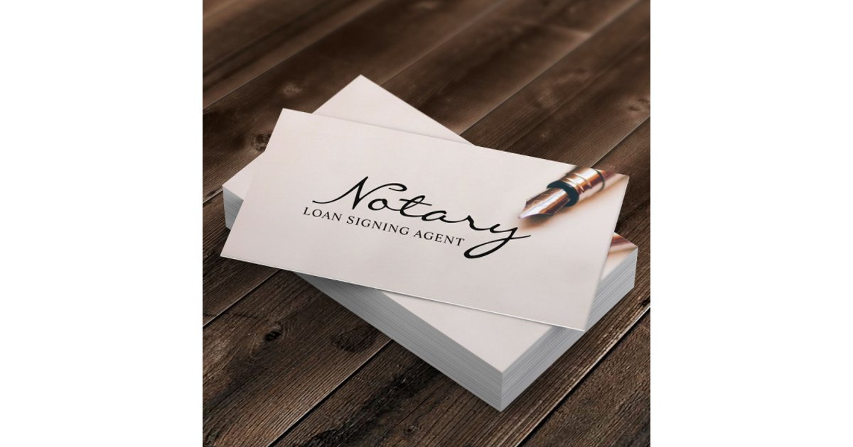 Tarjeta de visita de notario y firma de préstamos | Zazzle.es