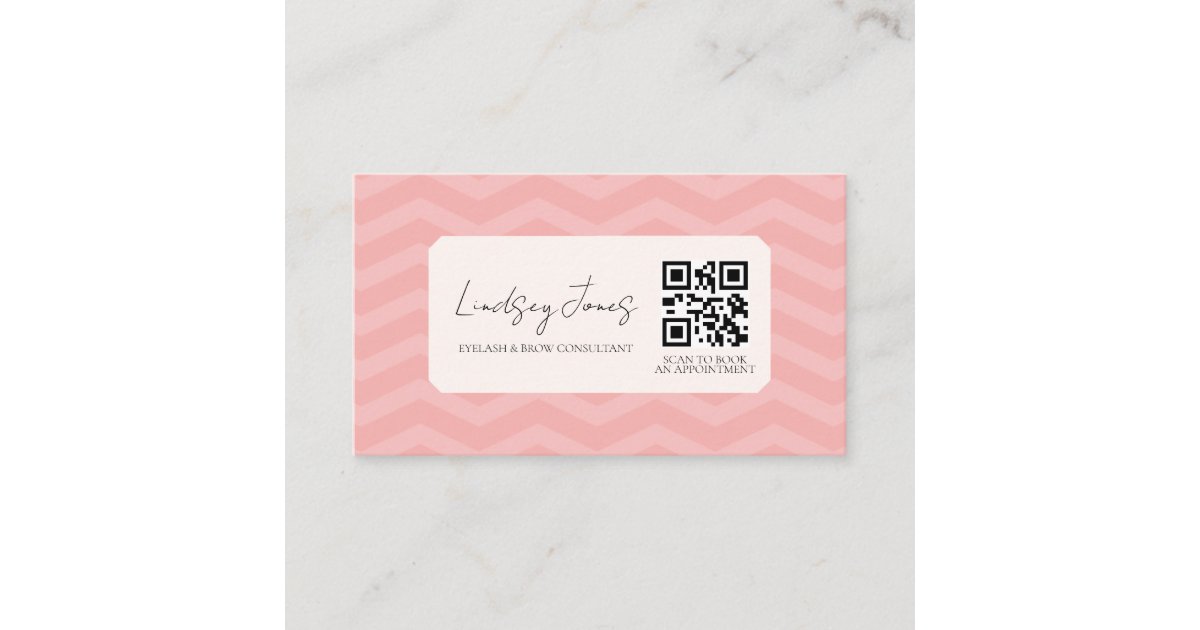 Tarjeta De Visita Exploración de código QR rosa profesional para res ...