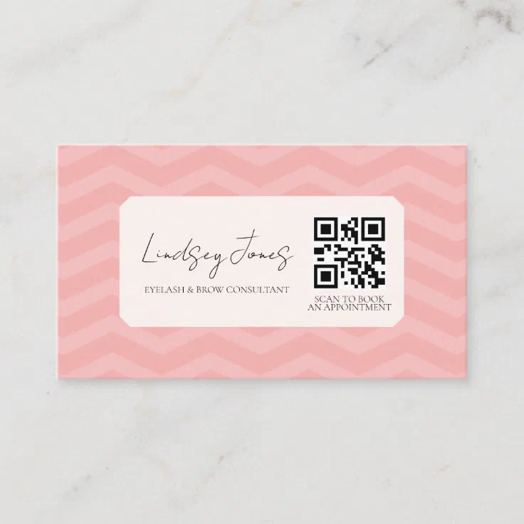 Tarjeta De Visita Exploración de código QR rosa profesional para res ...