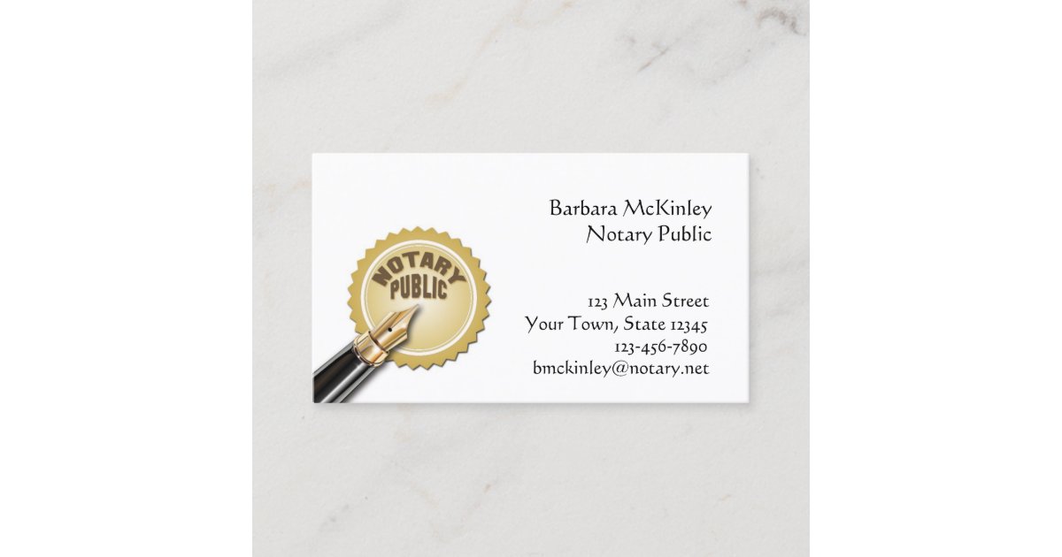 Tarjeta De Visita Notario público | Zazzle.es