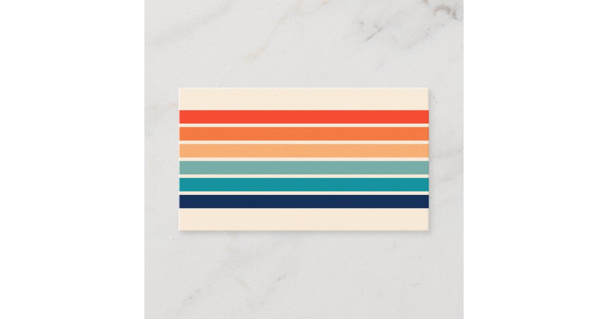 Tarjeta De Visita Rayas retro rayadas | Zazzle.es