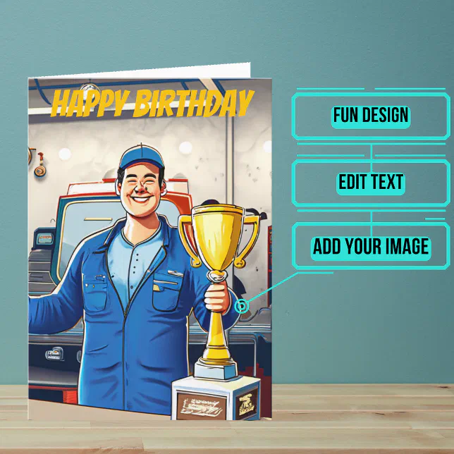 Tarjeta El mejor cumpleaños mecánico del mundo | Zazzle.es