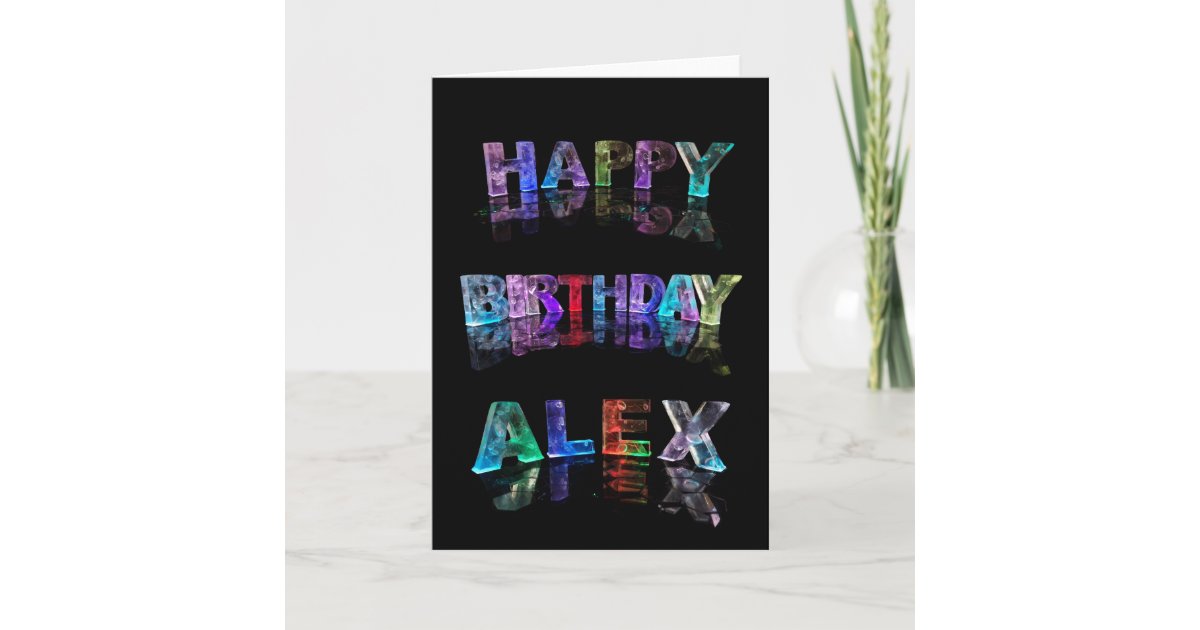 Tarjeta Feliz cumpleaños Alex Card | Zazzle.es