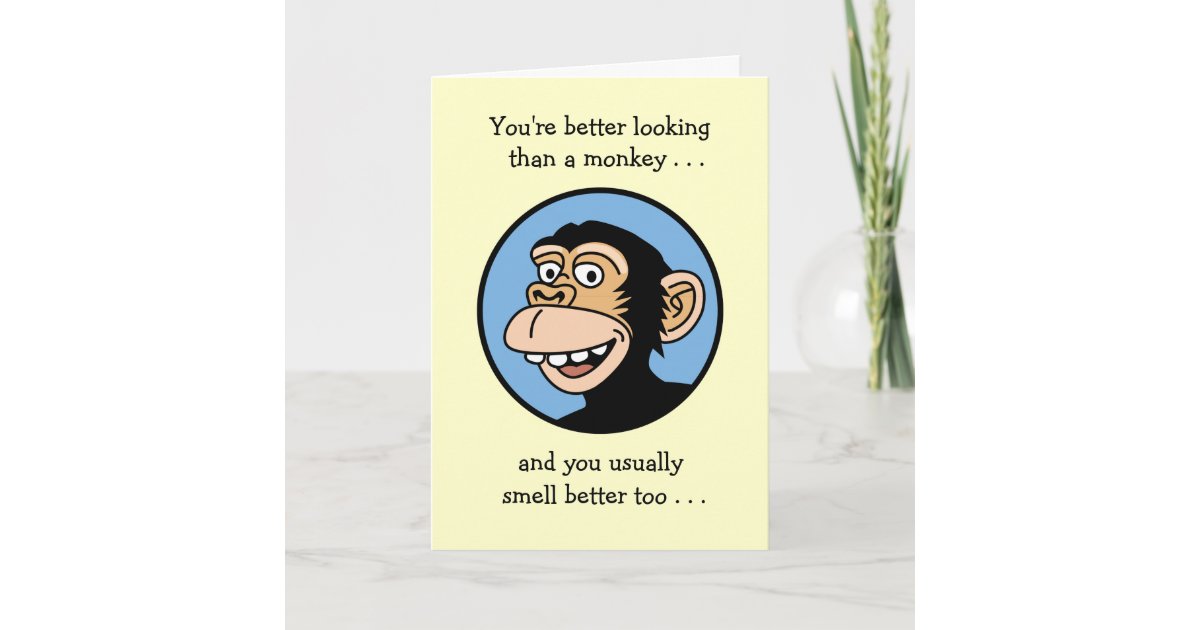 Tarjeta Feliz cumpleaños: Mono Personalizado | Zazzle.es