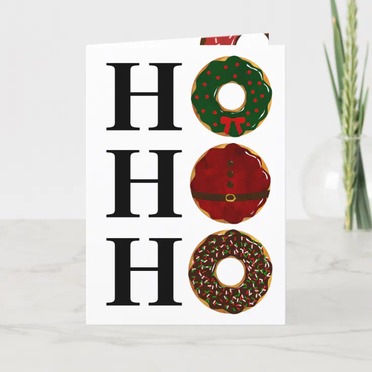 Tarjeta Festiva Navidades Donuts Ho Ho Ho Ho Trendy | Zazzle.es