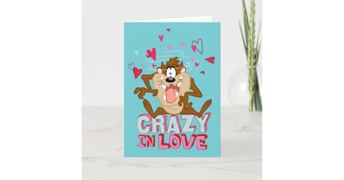 Tarjeta Festiva TAZ™ - Loco en el amor | Zazzle.es