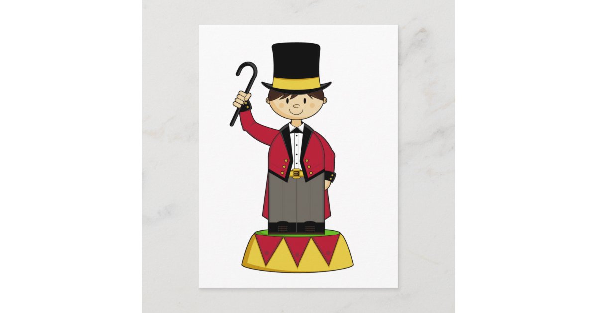 Tarjeta postal Adorable Circus Ringmaster | Zazzle.es