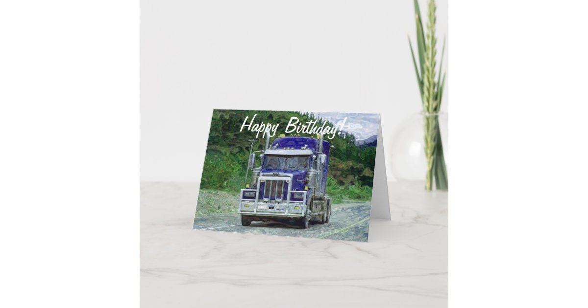 Tarjetas de cumpleaños divertidas del camionero | Zazzle.es