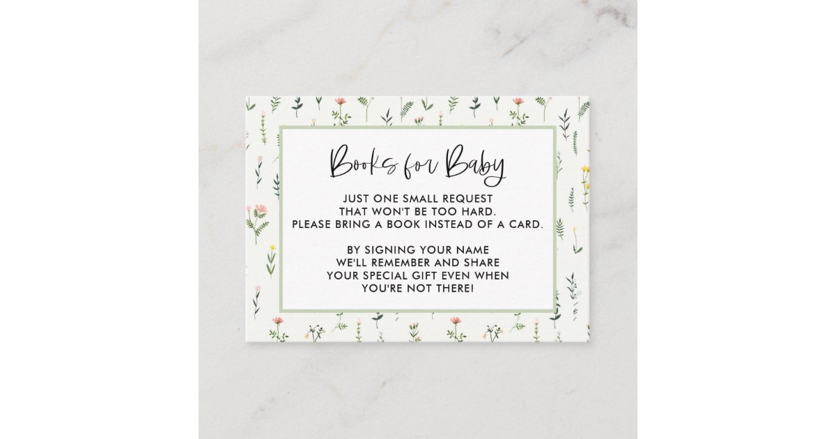 Tarjetas de solicitud de libros para Baby Shower W | Zazzle.es