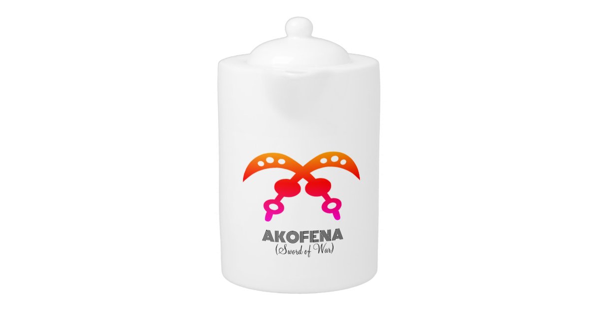 Tetera Diseño Del Símbolo Akofena Sword Of War Adinkra | Zazzle.es