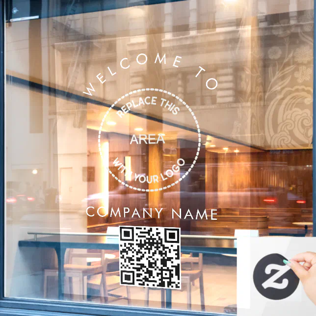 Vinilos Para Cristales Código QR del logotipo del nombre de la empresa ...